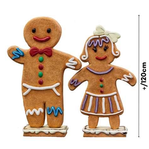 Ginger Breadman And Girl Candy Christmas Decor And Sweet Christmas Decorations