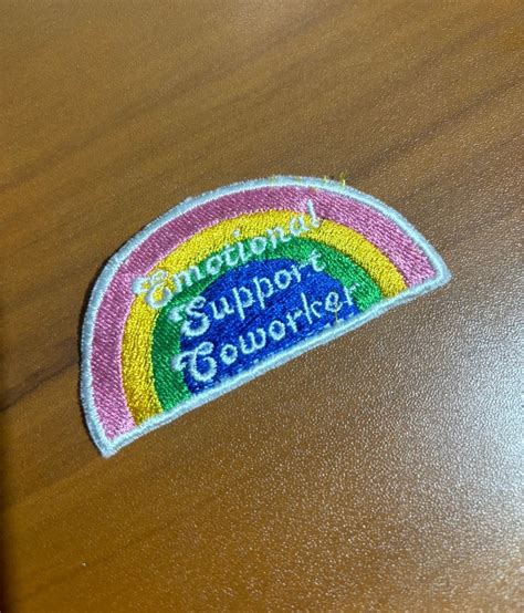 Emotional Support Co Worker Patch Embroidered Etsy