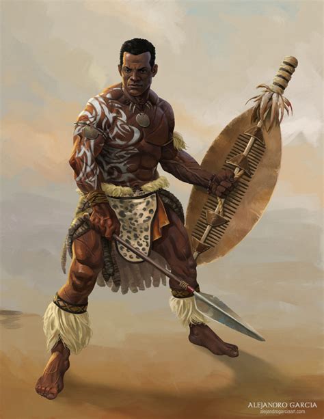 Artstation Ranger Alejandro García Tribal Warrior African Warrior