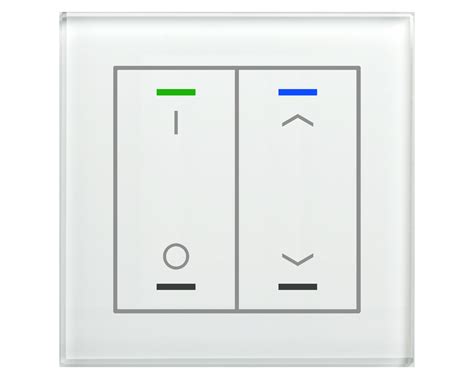 Knx Glass Push Button Ii Lite 2 Gang Rgbw Switch And Blinds With