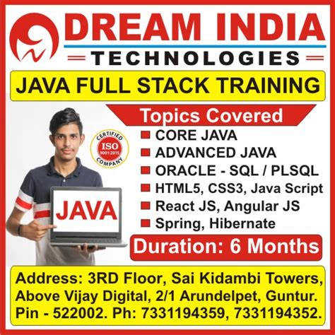 Best Software Training Institute In Guntur For Python Java Dtp