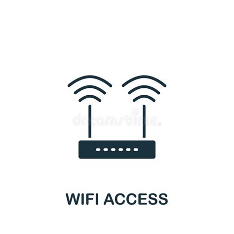 Wifi Access Icon Monochrome Simple Sign From Airport Elements Collection Stock Vector