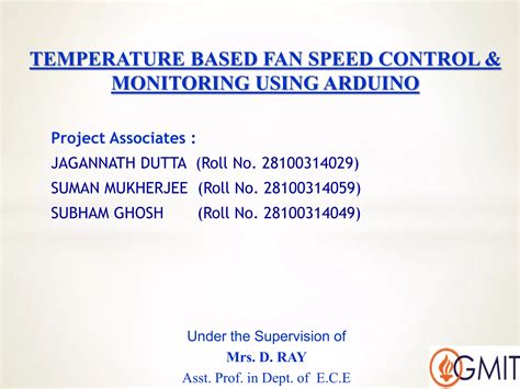 Temperature Based Fan Speed Control And Monitoring Using Pptx