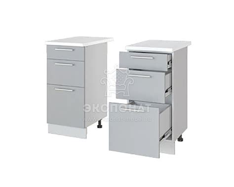 ШН3Я 400 Шкаф нижний 3 ящика Нувель купить в Краснодаре с доставкой Экспонат Мебель