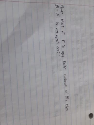 Solved Finite Subset Of R Then Prove That If Fis Any R F