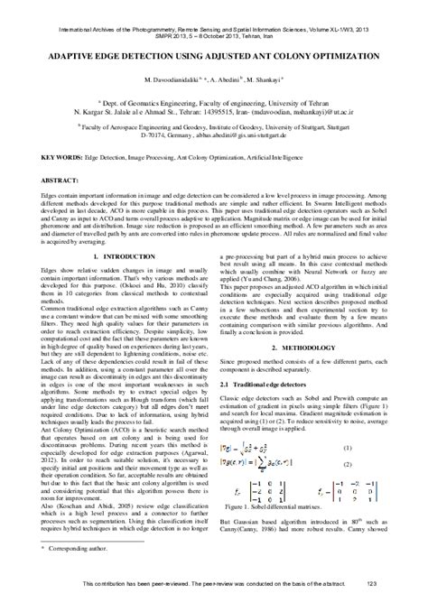 Pdf Adaptive Edge Detection Using Adjusted Ant Colony Optimization