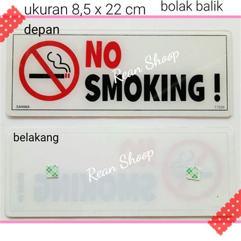 Sign Board Label Peringatan Arkrilik Acrylic No Smoking Lazada Indonesia