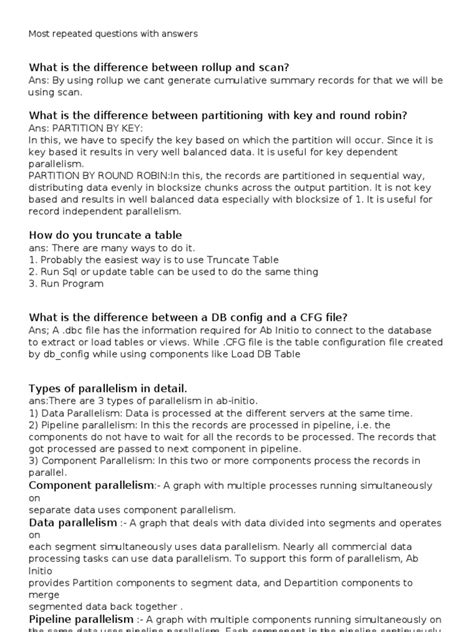 Most Repeated Questions With Answers Pdf Parameter Computer Programming Parallel Computing