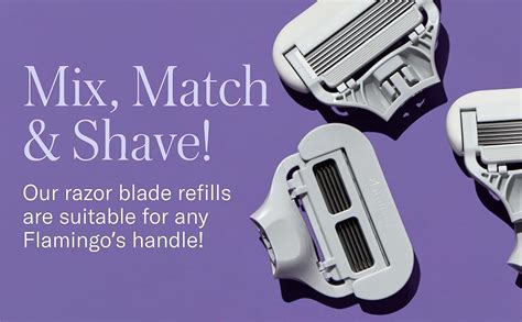 Flamingo Razor Blades Refill 12 Razor Head Refills With Precision