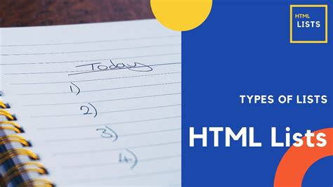 Html Lists Definition How To Use Lists Types Of Lists Unordered