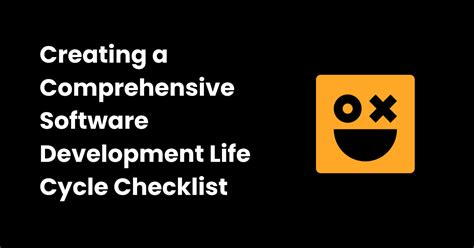 Software Development Life Cycle Checklist Checklist Gg