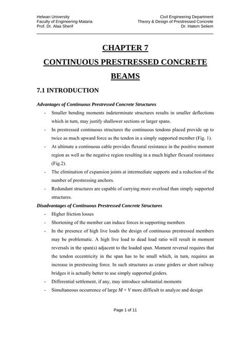 Pdf Chapter 7 Continuous Beams Dokumentips