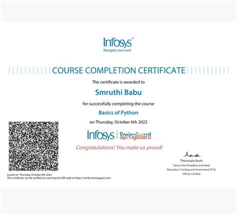 Smruthi Babu On Linkedin Infosysspringboard Python