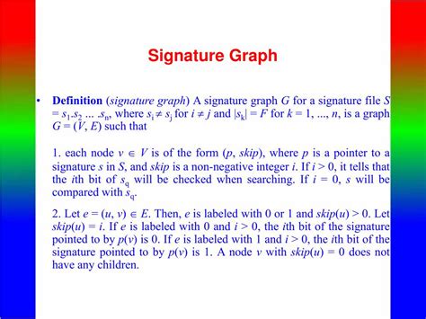 ppt constructing signature graphs for signature files powerpoint