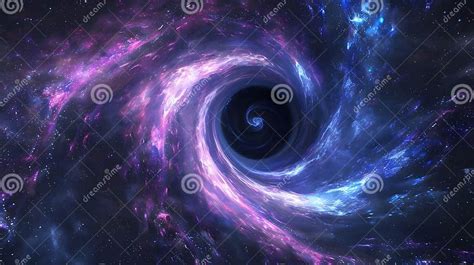 Dynamic Swirls And Abstract Cosmic Time Warp With Spiral And Curve Motion Stock Illustration