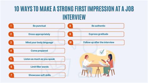 10 Ways To Make A Great First Impression At A Job Interview Assessment Option