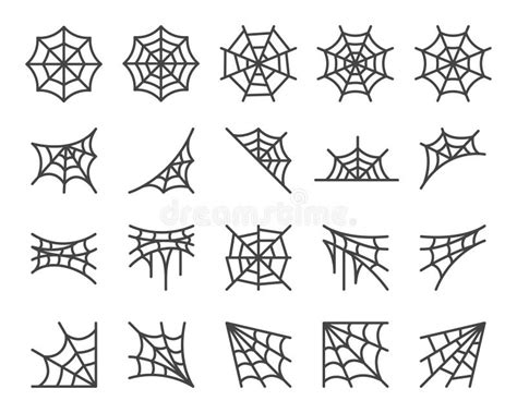 Spider Web Icon Set Stock Vector Illustration Of Pattern 338865969