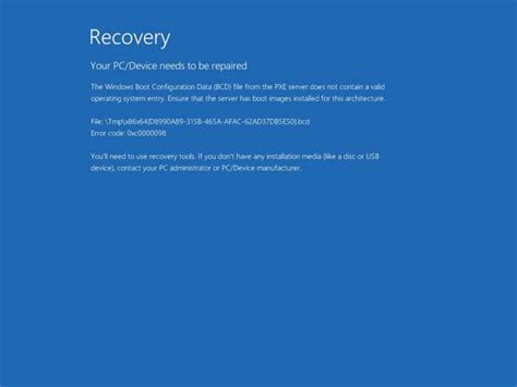 How To Fix Sccm Error 0xc0000098 Your Computer Needs To Be Repaired
