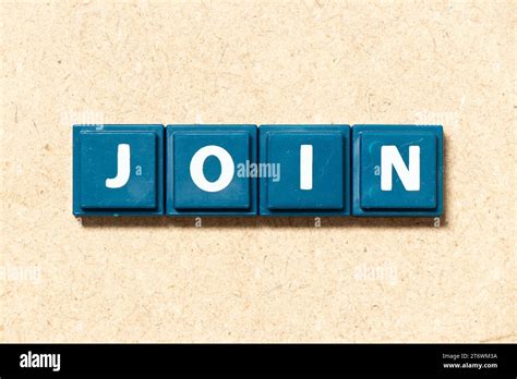 Tile Alphabet Letter In Word Join On Wood Background Stock Photo Alamy