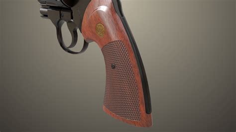 Revolver 05 Black Colt Python All Pbr Unity Ue Textures 3d Model By Eight Vertex