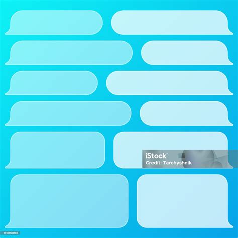 화려한 배경에 빈 투명 다양 한 메시지 거품 채팅 또는 메신저 말풍선 Sms 텍스트 프레임입니다 짧은 메시지 전송 벡터 그림 Brand Name Online