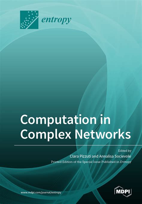 Computation In Complex Networks Mdpi Books