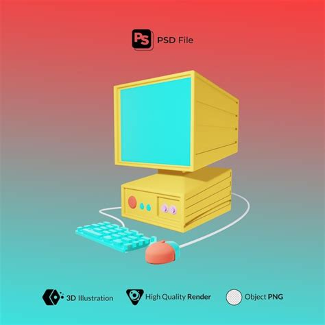 Premium Psd Device Computer 3d Render Illustration