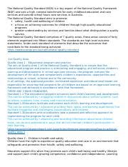 NQS Info Docx The National Quality Standard NQS Is A Key Aspect Of The National Quality