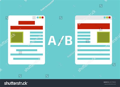 Ab Comparison Split Testing Concept Vector Stock Vector Royalty Free 281379044