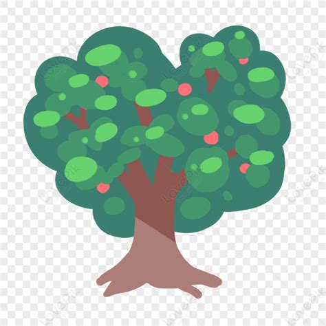 열매가 가득 찬 큰 나무 Png 일러스트 무료 다운로드 Lovepik