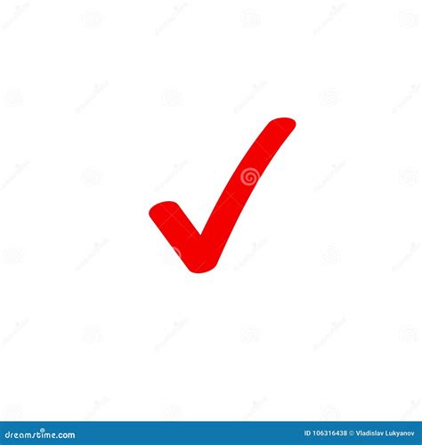 Tick Icon Vector Symbol Marker Red Checkmark Isolated On White Checked Icon Or Correct Choice