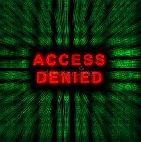 Access Denied Computer Screen Stock Illustration Illustration Of