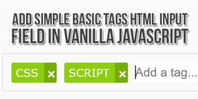Add Simple Basic Tags Html Input Field In Vanilla Javascript Exeideas Let S Your Mind Rock