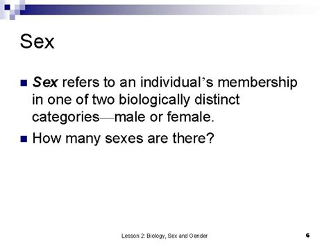 Lesson 2 Biology Sex And Gender Introduction To Lesson 2 Biology Sex And Gender Introduction To