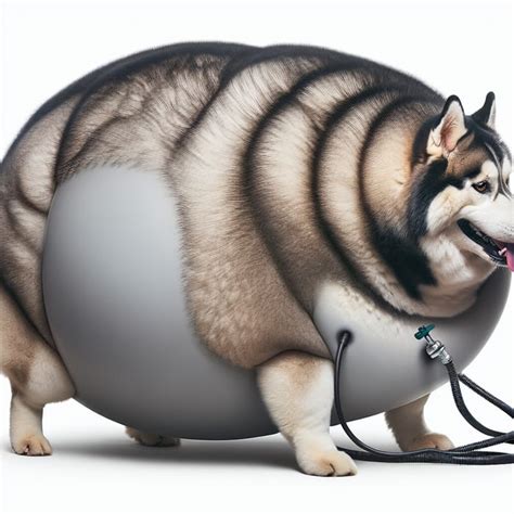 Morbidly Obese Feral Husky Paw Patrol Inflation And Pump Image Ai Art