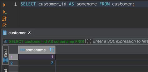 Grid Column Displayed As Select Column Alias