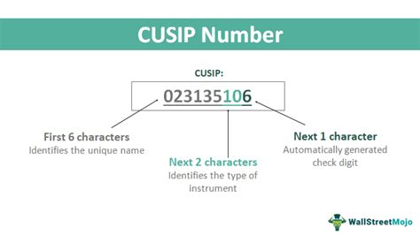 Cusip Number What Is It How To Find Example Format