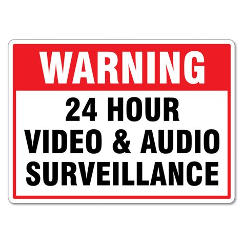 Warning 24hr Video And Audio Surveillance Sign The Signmaker