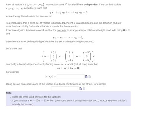 Solved A Set Of Vectors V1 V2 Vn In A Vector Space V