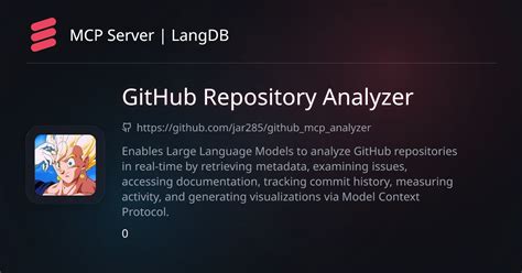 Github Repository Analyzer Langdb