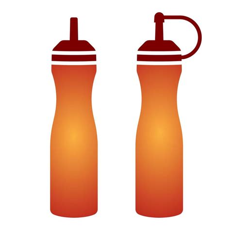 Ketchup Bottle Or Mustard Squeeze Bottle Vector Color Icon For Apps And