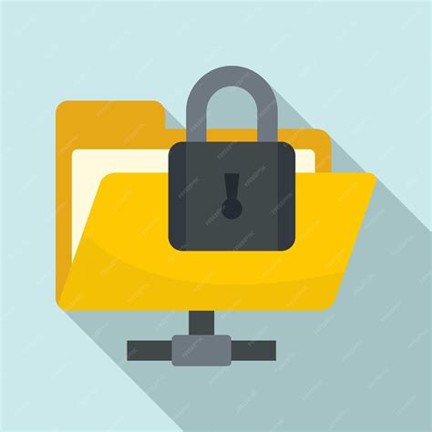 Premium Vector Secured Folder Icon Flat Illustration Of Secured Folder Vector Icon For Web Design