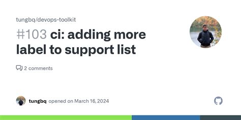 ci adding more label to support list · issue 103 · tungbq devops toolkit · github