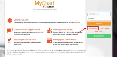 Piedmont Mychart Activation Code