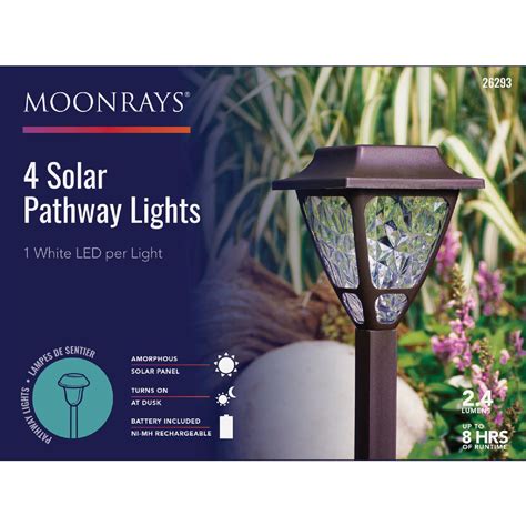 Moonrays Bronze 2 4 Lumens Plastic Solar Path Light With Textured Lens 4 Pack Do It Best