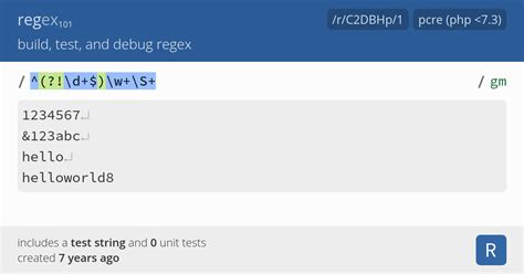 Regex101 Build Test And Debug Regex