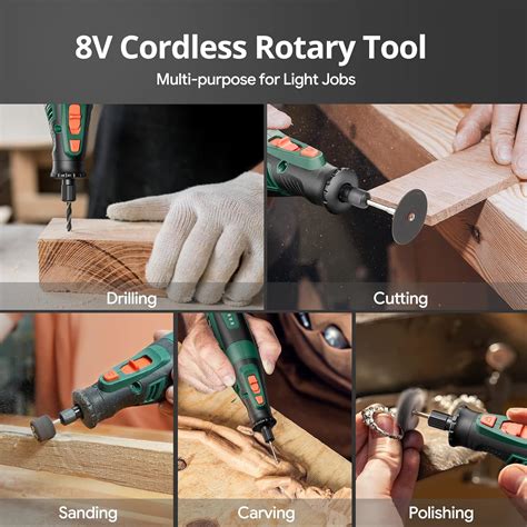 Depstech Cordless Rotary Tool 2 0 Ah 8v Rechargeable Multi Tool Kit Vision Tech Group