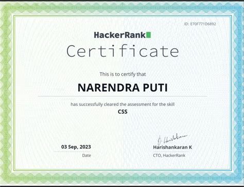 Narendra Puti On Linkedin Hackerrank Css