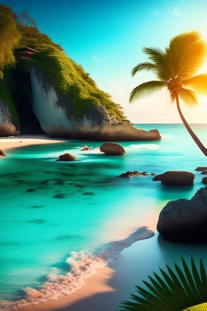 Premium Ai Image Beach Wallpapers That Will Make You Want To See The Beach In Your Life