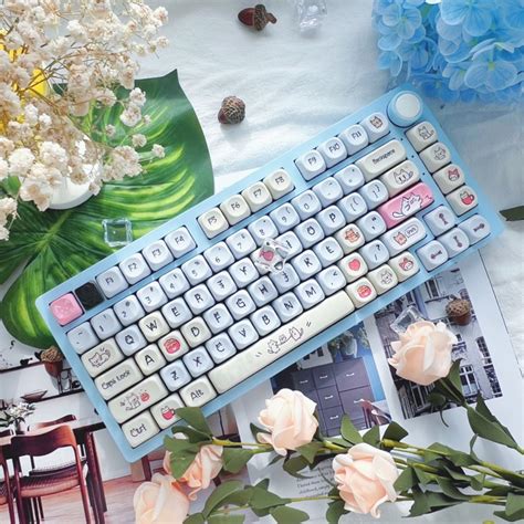 Keycap Cute Moa Cực Dễ Thương Chất Liệu Pbt Cao Cấp Nút Bấm Cho Bàn